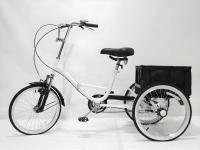 China 20 Inches 3 Wheel Electric Tricycles Adult Cargo With Basket for sale