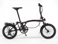 China Unisex Molybdenum Steel 16 Inch Folding Bike Disc Brake Bicycle 120kg With Changeble Speed for sale