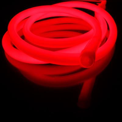 China 360 Degree Commercial Led Neon Rope Light Strip DC24V Red SMD2835 144LEDS/M 6mm for sale