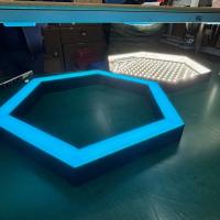 China 2700k-6500K Recessed Linear Light Fixtures Hollow Hexagonal For Gym Office Ceiling for sale