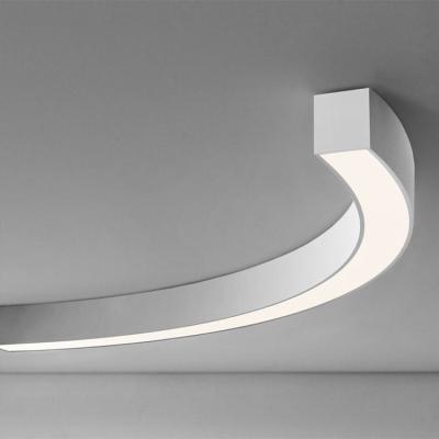 China OEM Recessed Linear Led Lighting Commercial Pendant Extruded Aluminum Curved for sale