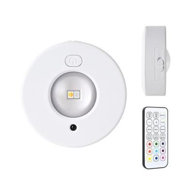 China 500mAh Magnetic RGBW Wireless LED Puck Light Under Cabinet Timing Function for sale