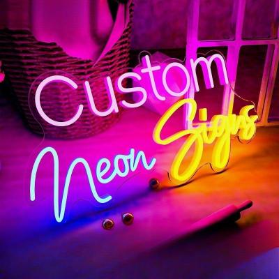 China 24V 220V LED RGB Neon Logo Light Flex Sign For Wedding Shop School Decorations for sale