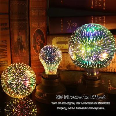 China LED 3D Fireworks-effect Glass LED Light Bulb Holiday Decorations and Christmas Holiday Lights for sale