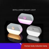 China LED Intelligent Human Body Sensor Light Battery Bedside Night Light Home Corridor Wardrobe Light for sale