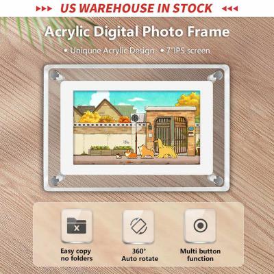 China Wholesale Customized Your Own Digital Photo Frame 5 Inch Desk Digital Wifi Frame Video Lcd Acrylic Digital Photo Frame for sale