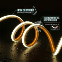 China Silicone Extruded Neon Flex LED Strip 10x20mm IP67 Dome Dimmable SMD2835 for Park Bridge Pool Outline for sale