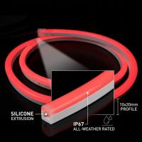 China Silicone Extruded Neon Flex LED Strip 10x20mm IP67 Dome Dimmable SMD2835 for Park Bridge Pool Outline for sale
