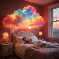 China Smart 3D Lightning Cloud Lamp with Bluetooth Voice Control and Dimmable Color Adjustment for Home Decor for sale