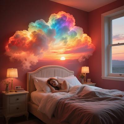 China Smart 3D Lightning Cloud Lamp with Bluetooth Voice Control and Dimmable Color Adjustment for Home Decor for sale