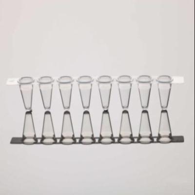 China PCR 8-Strip Tube Caps Clear for 0.2mL PCR Tubes - qPCR Compatible with 121°C Autoclave Resistance for sale