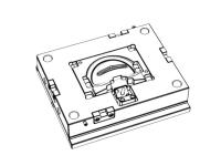 China Transparent POA Rear Pad (1*1) / Cold runner / Two-plates mold No.22730 for sale