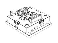 China OEM / ODM ： Precision Injection Molding & Transparent earphone charging box left bracket (1*4) No.24199 for sale