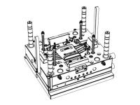 China OEM / ODM ： Single Cavity Injection Mold & Transparent Router Bottom Housing (1*1)  No.23892 for sale