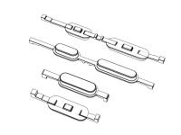 China OEM / ODM ： Cold Runner Injection Molding & Transparent Scan Pen Power Key (4+4) No.24006&24007-B for sale