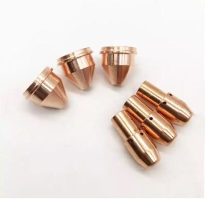 China PT38 Plasma Cutting Torch Parts , Plasma Torch Consumables Electrode And Nozzle PT37 PT32 for sale