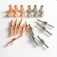 China PT31 Plasma Cutting Torch Parts Sliver Color Extended Electrode And Nozzle for sale