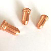 China Gold Esab Plasma Cutting Torch Parts Pt100 Plasma Nozzle And Electrode for sale