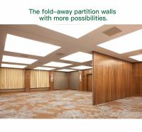 China Wooden Finish Movable Partition Wall 68mm 89mm 105mm with 304 Stainless Steel Roller for Office for sale