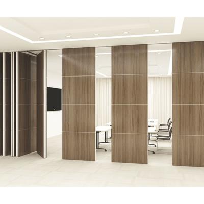 China Custom Wooden Finish Movable Partition Walls - 68-105mm Thickness, 52-56dB Sound Reduction, AE Series for sale