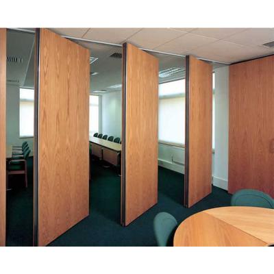 China Wooden Finish Movable Partition Wall 68-105mm Thickness with 52-56dB Sound Insulation for Office Spaces for sale