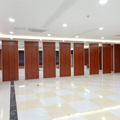 China Acoustic Movable Partition Wall 68mm 89mm 105mm Wooden Sliding Divider for Banquet Hall for sale