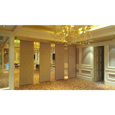 China Soundproof Movable Partition Wall 68mm 105mm Wooden Sliding Divider for Conference Room for sale