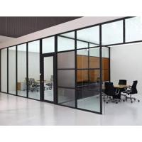 China Demountable Office Glass Partition Wall 108mm 90mm Thickness 30-42dB Sound Insulation for sale