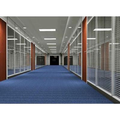 China Aluminum Frame Single Glazed Office Glass Partition Wall 108mm Thickness Up to 3000mm Height for sale