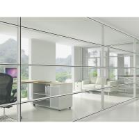 China Modern Glass Partition Wall 100mm Thickness 4500mm Height Aluminum Frame for Office Spaces for sale
