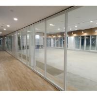 China Single Aluminum Frame Glass Partition Wall 108mm Thickness 3000mm Height for Office Meeting Rooms for sale
