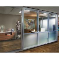 China Single Type Aluminum Frame Glass Partition Wall 108mm/90mm Thickness Up to 3000mm Height for Panoramic Systems for sale