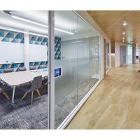 China Single Glazed Glass Partition Wall 108mm for Aluminum Frame Office Conference Center for sale