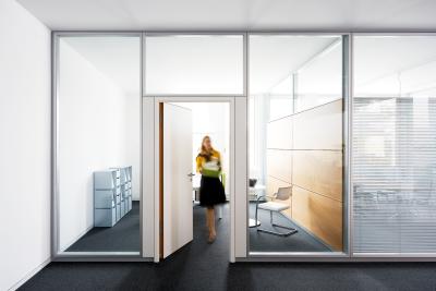 China Aluminum Frame Glass Partition Wall 108mm Thickness for Multi Function Room for sale