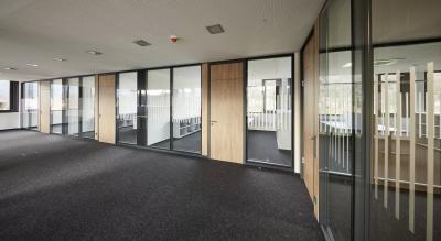 China Eco Friendly Aluminum Frame Office Partition Wall 108mm 3 Years Warranty for sale