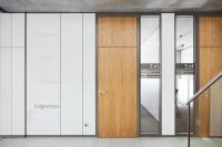 China Soundproof Double Glazed Aluminum Frame Glass Partition Wall 108mm Office for sale
