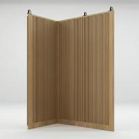 China Hotel Soundproof Wooden Partition Wall 68-105mm Thickness with 52-56dB Rating and No Floor Track for sale