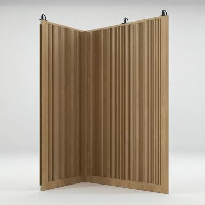 China Hotel Soundproof Wooden Partition Wall 68-105mm Thickness with 52-56dB Rating and No Floor Track for sale