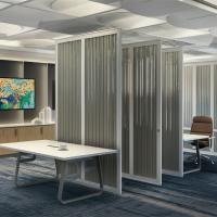 China Custom Hotel Sound Proof Partitions 68mm-105mm Thickness with 52-56 dB Noise Reduction for Private Meeting Spaces for sale