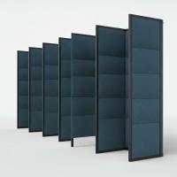 China Movable Soundproof Office Partition Walls 68mm-105mm Thickness with 52-56dB Acoustic Rating and Fabric Finish for sale
