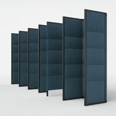 China Movable Soundproof Office Partition Walls 68mm-105mm Thickness with 52-56dB Acoustic Rating and Fabric Finish for sale