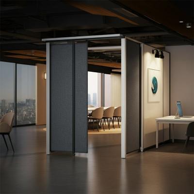 China Sound Proof Office Partitions with Dupont POM Rollers - 68mm to 105mm Thickness, 52-56dB Sound Reduction for sale