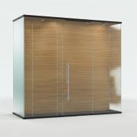 China Acoustic Office Glass Partition Wall Wooden Finish 100mm Thickness Up to 4500mm Height for sale