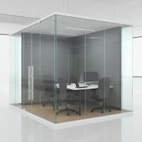 China Modern Office Glass Partition Wall - 108mm/90mm Thickness, Up to 3000mm Height with 10mm/12mm Tempered Glass for sale