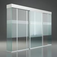 China Sliding Single Glazed Frame Office Glass Partition Wall For Exhibition Centers for sale