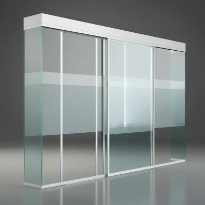 China Sliding Single Glazed Frame Office Glass Partition Wall For Exhibition Centers for sale
