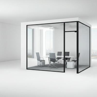 China German Double Layer Frameless Glass Office Partitions 108mm Thickness 3000mm Height for sale