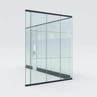 China Demountable Double Glazed Office Glass Partition Wall - 108mm/90mm Thickness, Up to 3000mm Height for sale