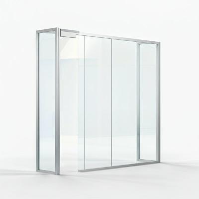 China Panoramic Demountable Glass Partition Walls with 108mm/90mm Aluminum Frame - Up to 3000mm Height for sale