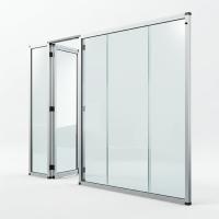China Collapsible Double Glass Partition Wall Frameless Design 108mm Thickness Up to 3000mm Height for Conference Centers for sale